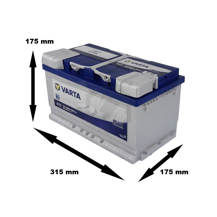 Batterie Varta Blue Dynamic F17 12v 80ah 740A 580 406 074 LB4D