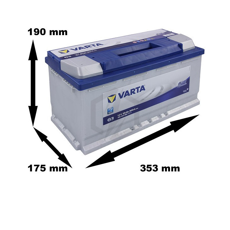Batterie Varta Blue Dynamic G3 12v 95ah 800A 595 402 080 L5D