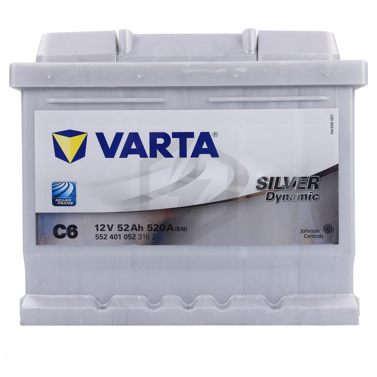 Batterie Varta Silver Dynamic C6 12v 52ah 520A 552 401 052 LB1D