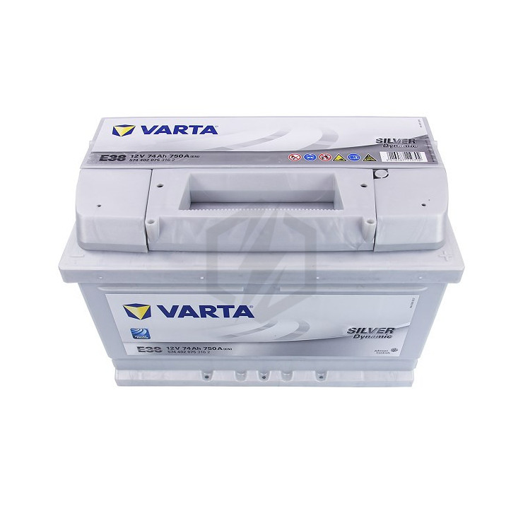 Batterie Varta Silver Dynamic E38 12v 74ah 750A 574 402 075 LB3D