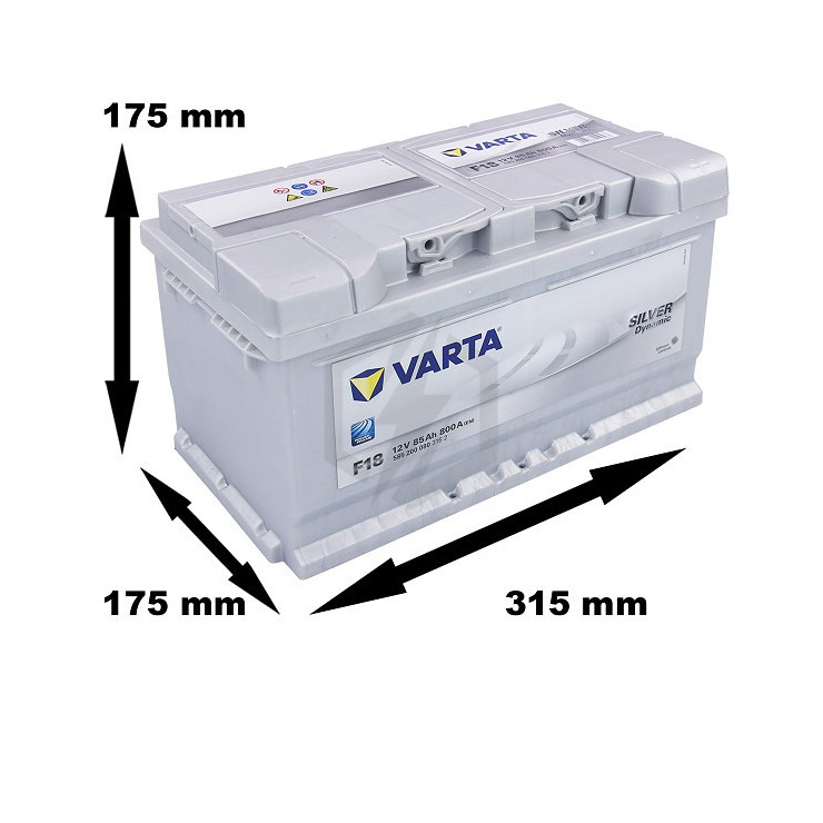 Batterie Varta Silver Dynamic F18 12v 85ah 800A 585 200 080