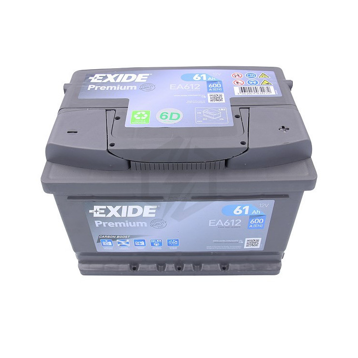 Batterie Exide Premium EA612 12v 60AH 600A LB2D